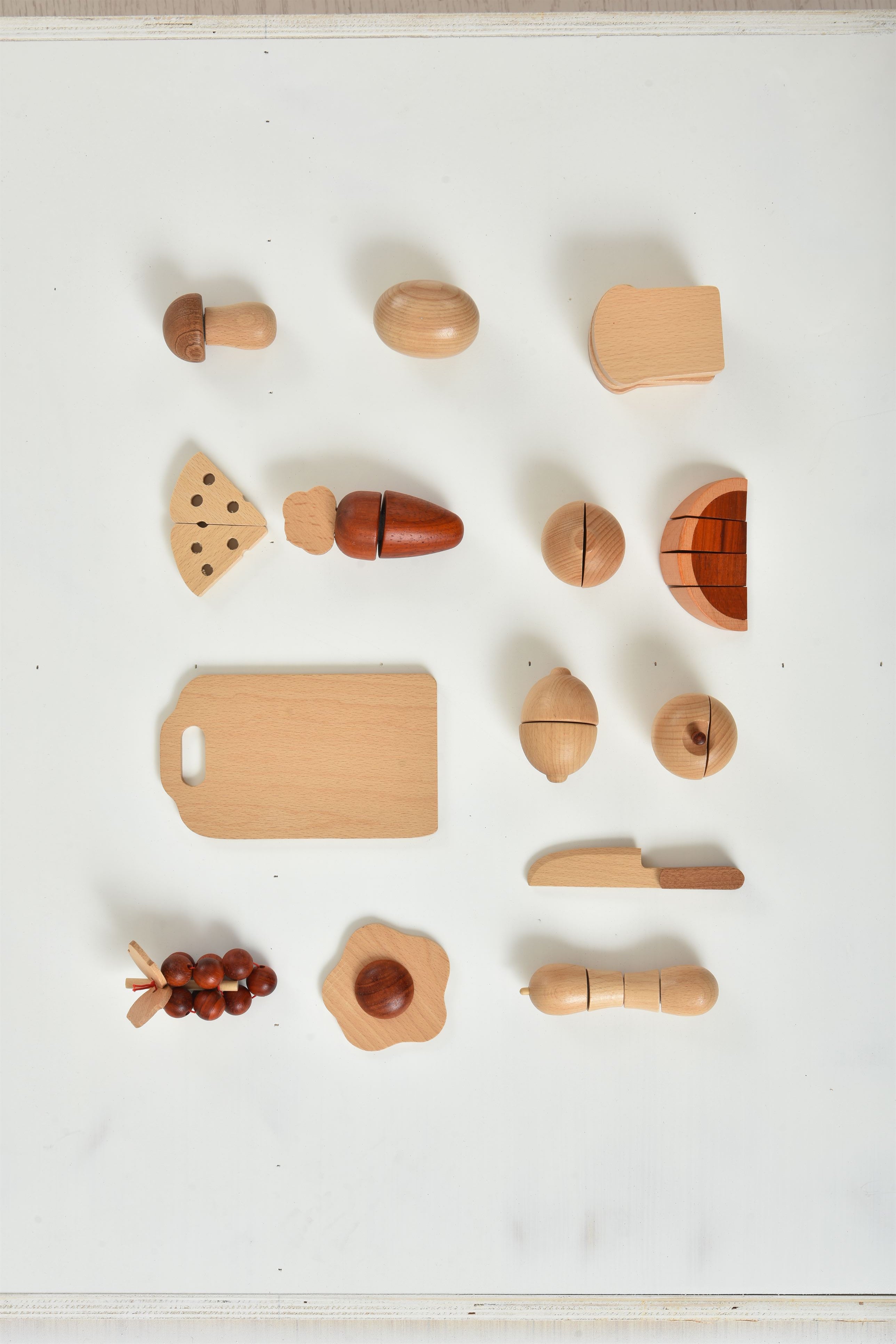 Wooden Play Food Sets for Kids Kitchen