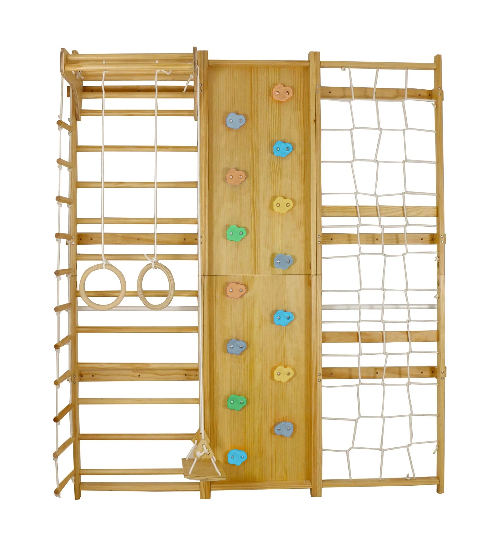 Swedish Ladder Wall Gym & Climber | 9-in-1 | Walnut | Avenlur