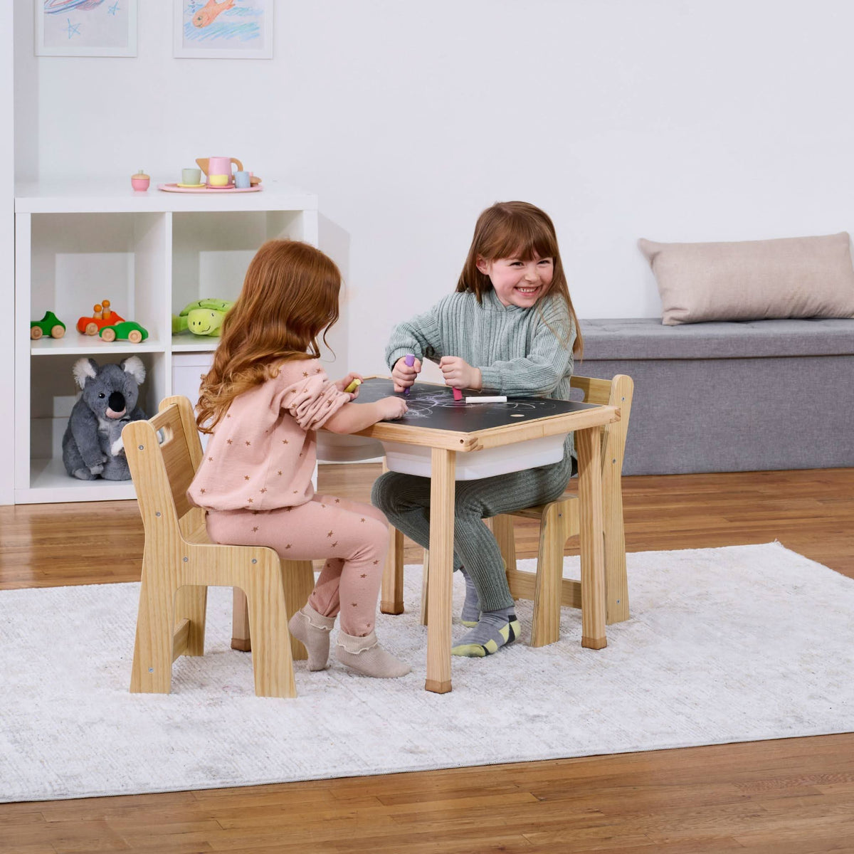 Cordia Activity Table & Chair Set Wooden Kids Desk for Learning & Play