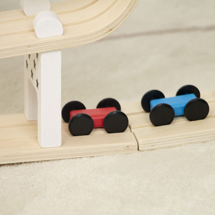 Avenlur Wooden Car Ramp | Montessori Racer Track for Toddlers