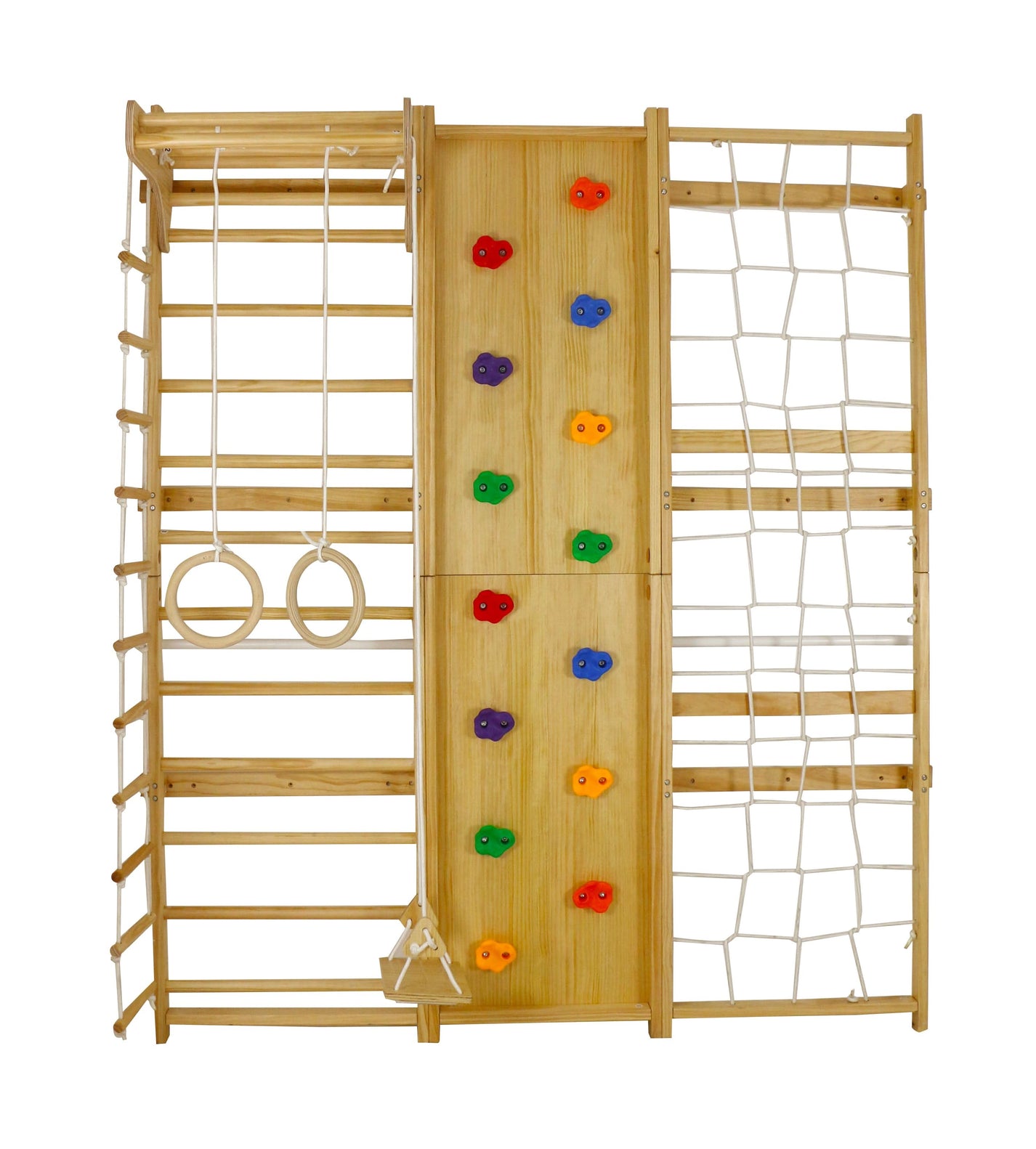 Swedish Ladder Wall Gym & Climber | 9-in-1 | Walnut | Avenlur