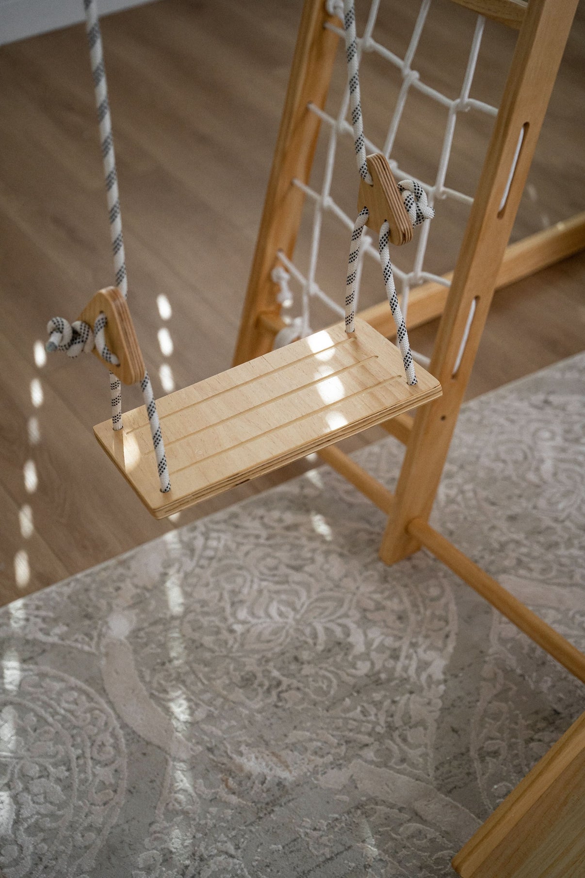 Indoor 8-in-1 Foldable Wooden Jungle Gym | Chestnut From Avenlur